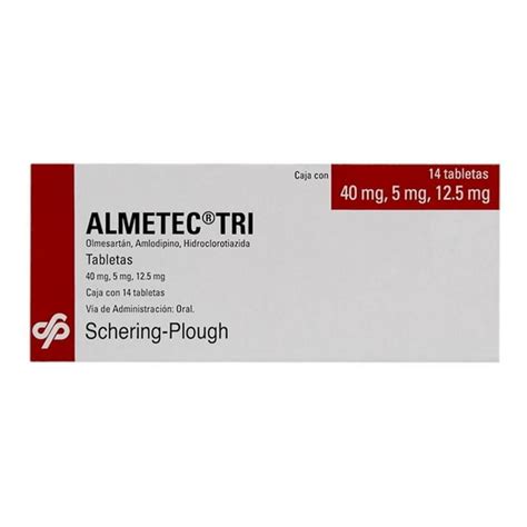 Almetec Tri 40 Mg 5 Mg 125 Mg 14 Tabletas Walmart En Línea