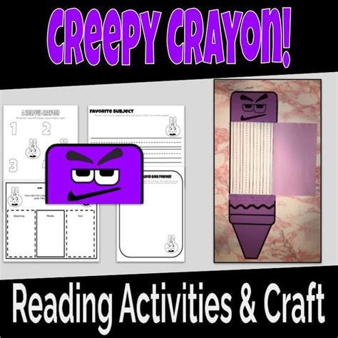 Creepy Crayon Bundle Crayon Activities Elementary Library Library