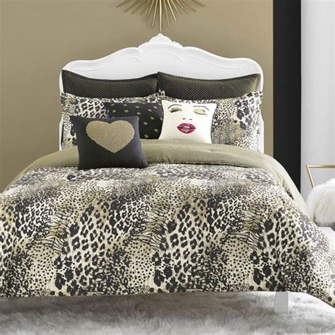 Betsey Johnson Wild Thing Comforter Collection Leopard Print Bedding Set