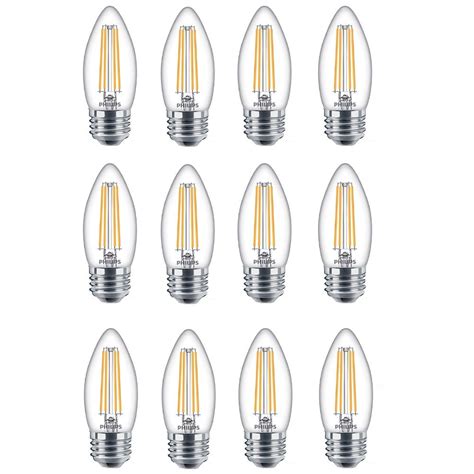 Philips Led B11 E26 40w Equivalent Candelabra Clear Bulb Light Bulb Dimmable Daylight 50
