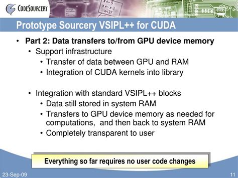 ppt sourcery vsipl for nvidia cuda gpus powerpoint presentation