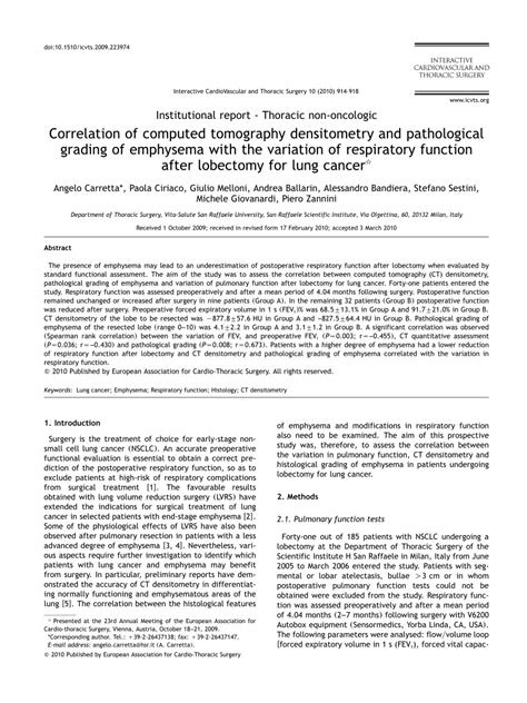 Pdf Correlation Of Computed Tomography Densitometry And Pathological