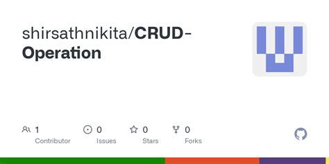 Github Shirsathnikitacrud Operation