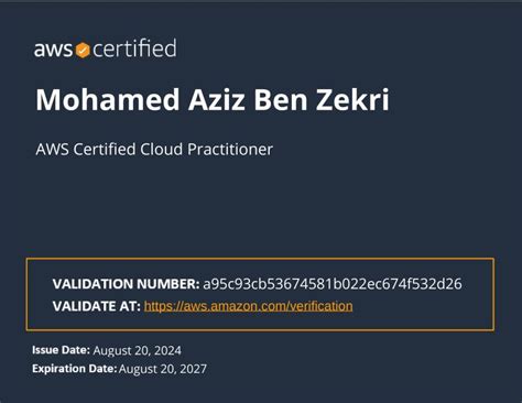 Earned Aws Certified Cloud Practitioner Mohamed Aziz Ben Zekri Posted On The Topic Linkedin