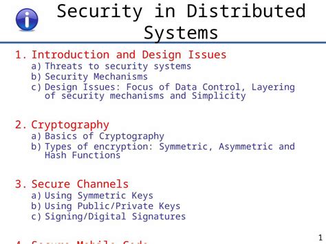 pptx security in distributed systems 1troduction and design issues