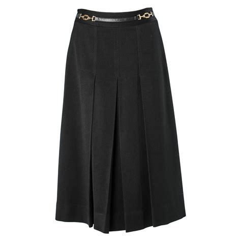 Célines Black Skirt At 1stdibs Celine Black Skirt Celine Pleated Skirt