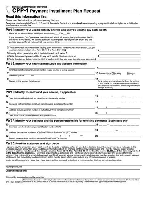 Irs Payment Plan Form Cpp 1