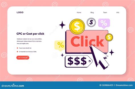CPC Or Cost Per Click KPI Type Indicator To Measure Employee