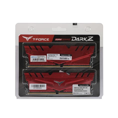 DDR4 3200 32GB 16GBX2 Team Dark Z Red CL16 18 18 38