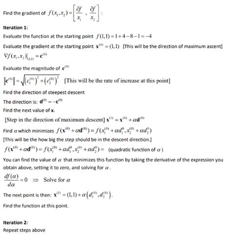 Solved Complete Two Iterations Of The Steepest Descent Chegg Com