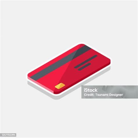 신용 카드 레드 오른쪽 보기 화이트 스트로크 그림자 아이콘 벡터 등등 측정 고객에 대한 스톡 벡터 아트 및 기타 이미지 고객 구매 금융 Istock