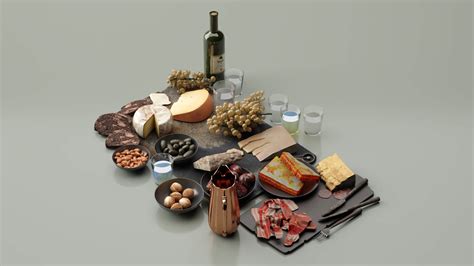 Dinner Set D Render Digital Art By Smart Dmodels