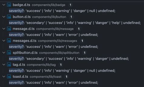 Typesseverity Inconsistency · Issue 4169 · Primefacesprimereact