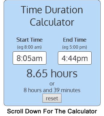 Time Difference Duration Calculator Calculator Home Repair Self