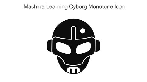 Machine Learning Cyborg Monotone Icon In Powerpoint Pptx Png And Editable Eps Format PPT Sample