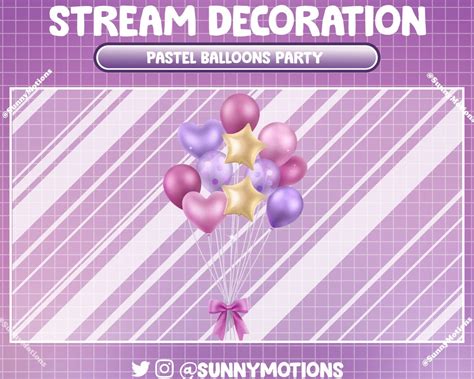 1 Animated Stream Decoration Paste Kawaii Balloons Happy Birthday