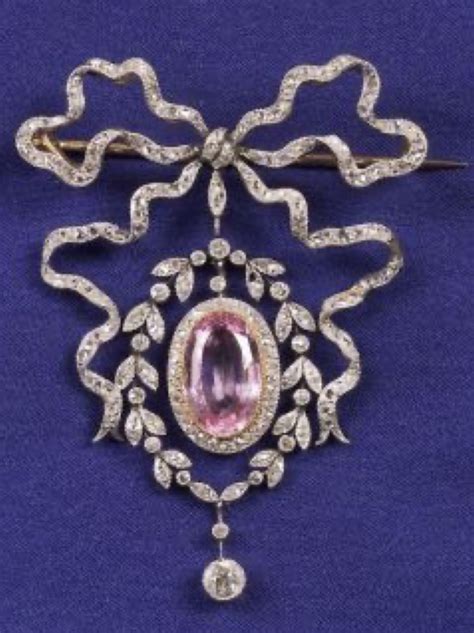 Vintage Pink Topaz Jewelry Topaz Brooch Antique Regency Pink Topaz
