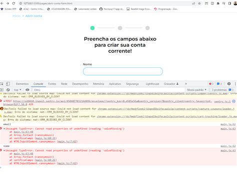Dúvida Tipos de erro JavaScript validando formulários Solucionado