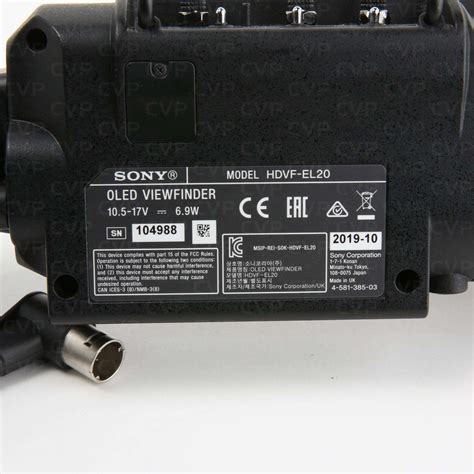 Buy Used Sony Hdvf El20 Hd Viewfinder Cvp