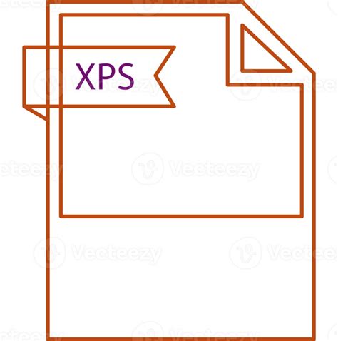 Modern Xps File Format Icon Black Outline And Light Color Text 57325664 Png