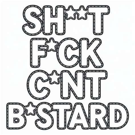 Printable Swear Words Coloring Page Download Print Or Color Online