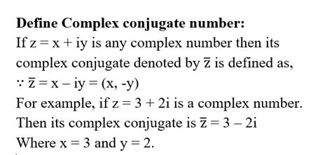 Define Complex Conjugate Number M M R Cse