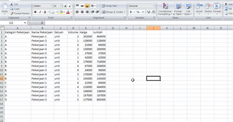 cara cepat membuat subtotal otomatis dengan excel