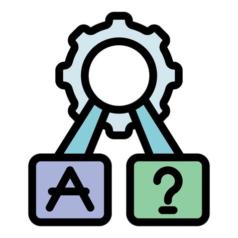 Gear Connecting Answer And Question Sign Representing Problem Solving 52741792 Vector Art At