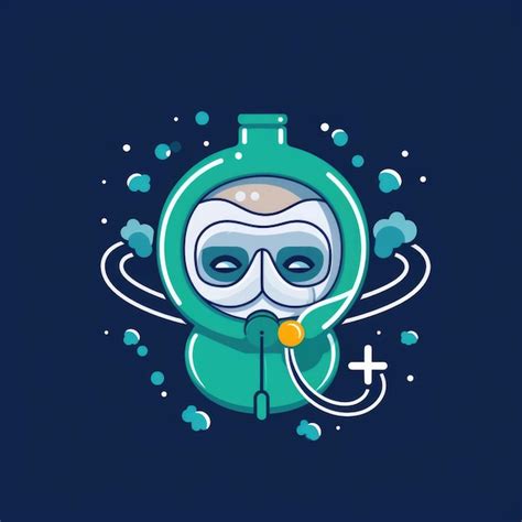 Premium Ai Image Nebulizer Mask Mascot For A Company Logo Generative Ai