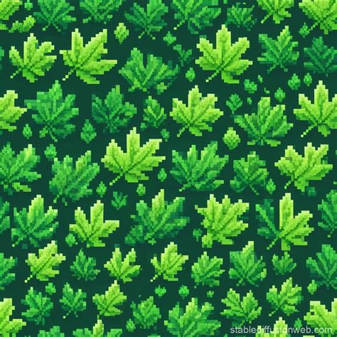 Whimsical Pixel Leaf Art Stable Diffusion Online