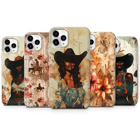 Cowgirl Phone Case Afro Phone Case Black Woman Phone Case Cover For Pixel Samsung Iphone