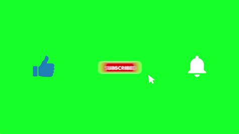 Like Subscribe Bell Notification Green Screen Click Animation Content