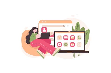 Premium Vector App Development Concept With People Scene In The Flat