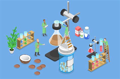 3d 아이소 메트릭 플랫 벡터 미용 및 화학의 일러스트 레이 션 3차원 형태에 대한 스톡 벡터 아트 및 기타 이미지 3차원 형태 공장 산업 건물 과학 Istock