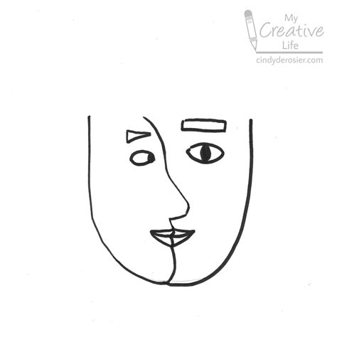 Cindy Derosier My Creative Life How To Draw Santa Inspired By Picasso