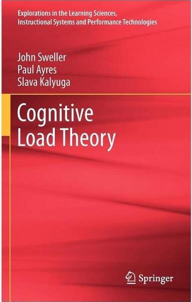 Springer Cognitive Load Theory Explorations In The Learning Sciences Instructional Systems