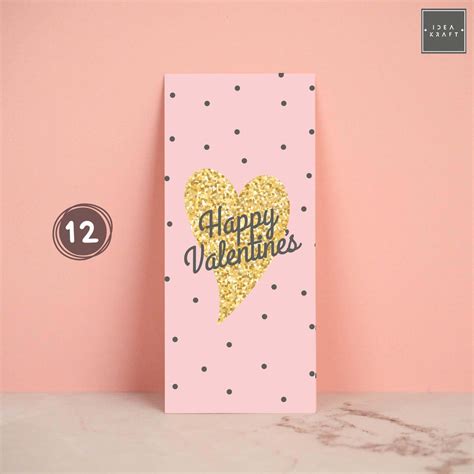 Ideakraft ป้ายกระดาษ ป้ายแท็ก Valentine กระดาษอาร์ทการ์ด 350 แกรม ลายlove 12 จำนวน 50 ชิ้น