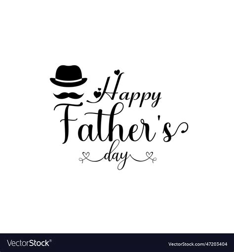 Happy fathers day typography design hand drawn Vector Image