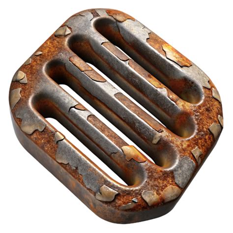 Vibrant Minimalist Rusty Metal Object Weathered Industrial Design