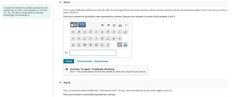 Solved Consider The Interference Pattern Produced By Two Chegg