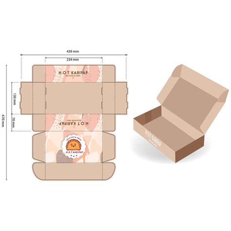 제품 상자 포장 템플릿 프리미엄 벡터