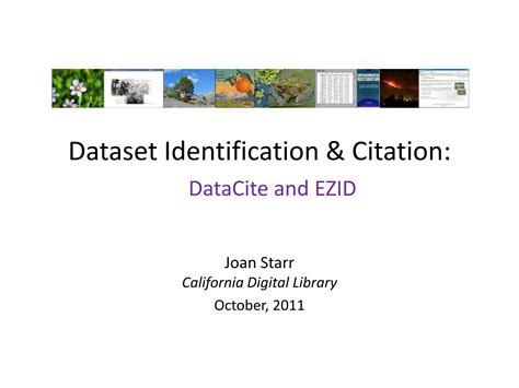 Dataset Identification And Citation Ppt