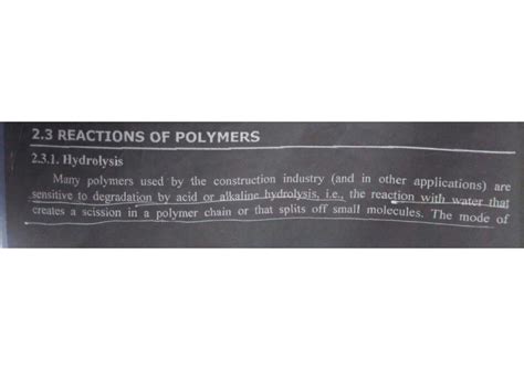 Reactions Of Polymers Polymer Chemistry Studocu