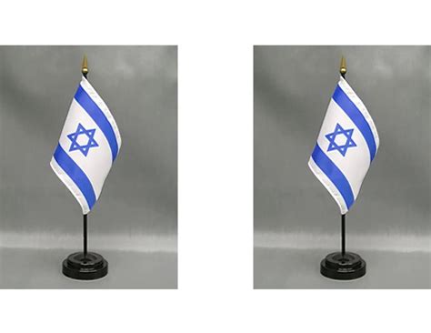 ساخت آمریکا 2 Rayon 4 X6 میز دفتر مینیاتور و پرچم های میز کوچک دست و