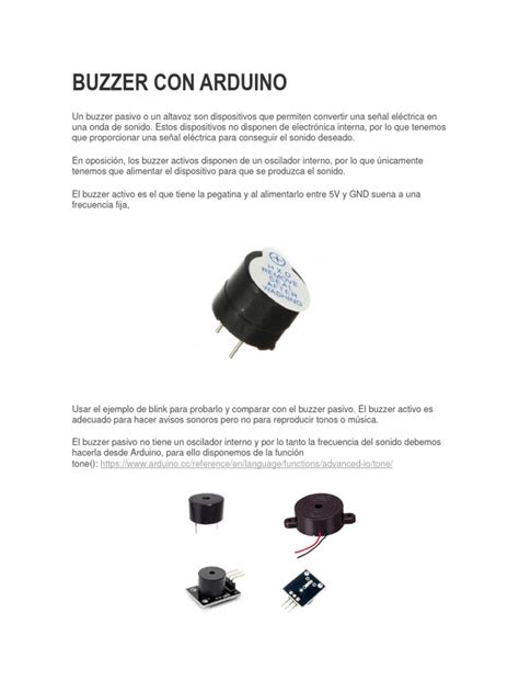 Buzzer Con Arduino Pdf