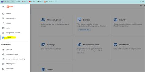 can not find the orchestrator in cloud automation cloud uipath