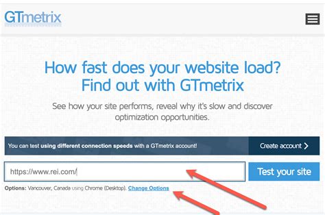 gtmetrix how to use the speed test tool