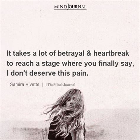 Betrayal And Heartbreak Samira Vivette Quotes