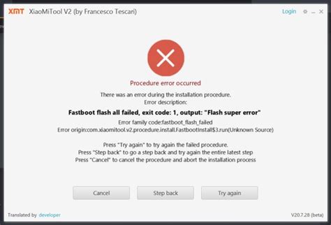 flash super error unofficial xiaomi european community miui rom
