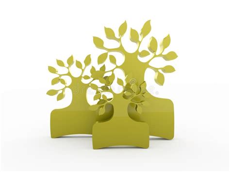 Abstract Trees Concept Rendered Isolated Stock Illustration Illustration Of Natural Ecology